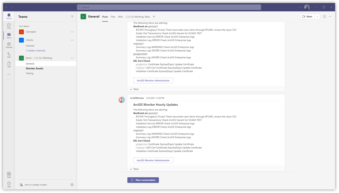 Webhook Powered Arcgis Monitor Notifications In Ms Teams Dymaptic